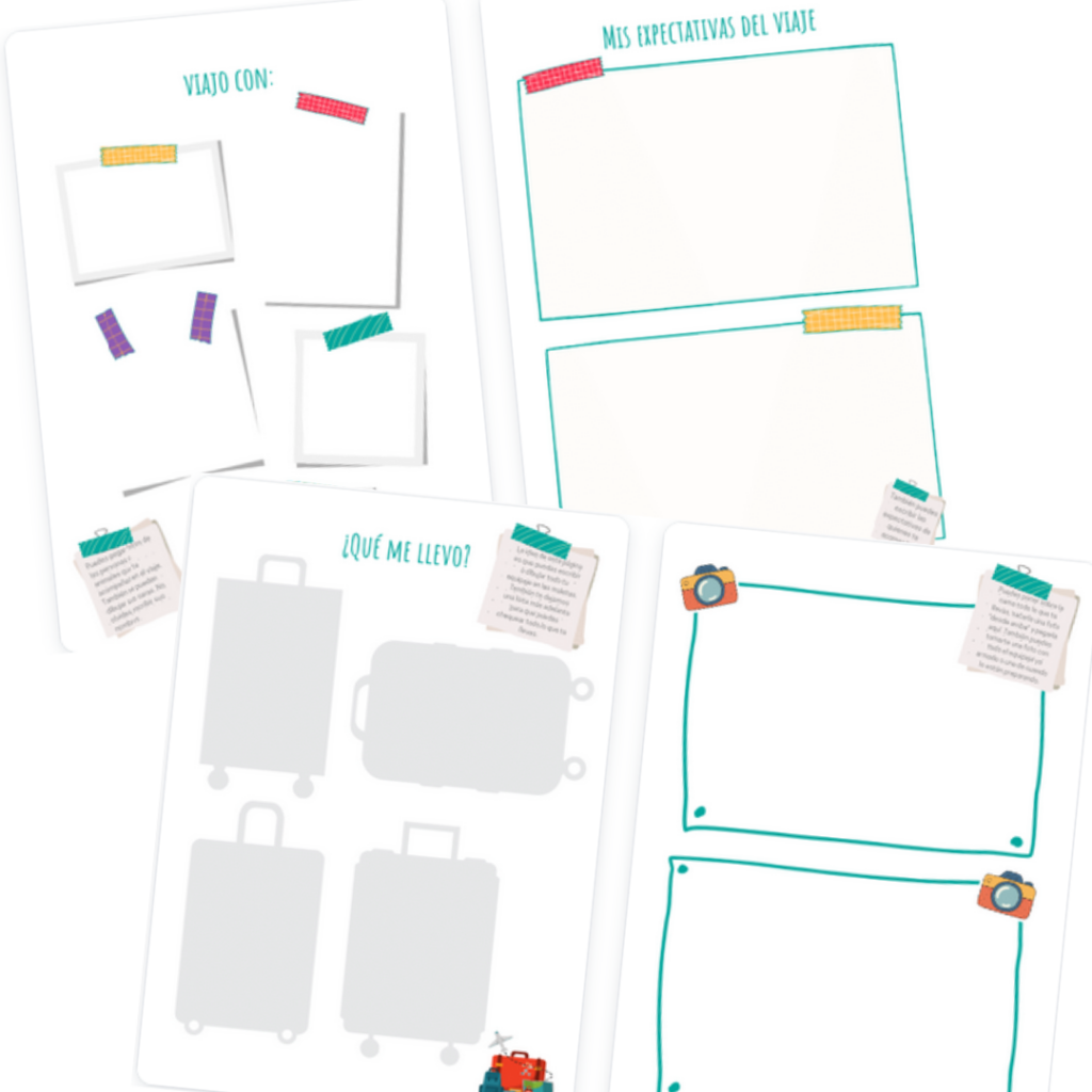 Diario de Viaje para niños y niñas (pdf imprimible) | Magia en el Camino