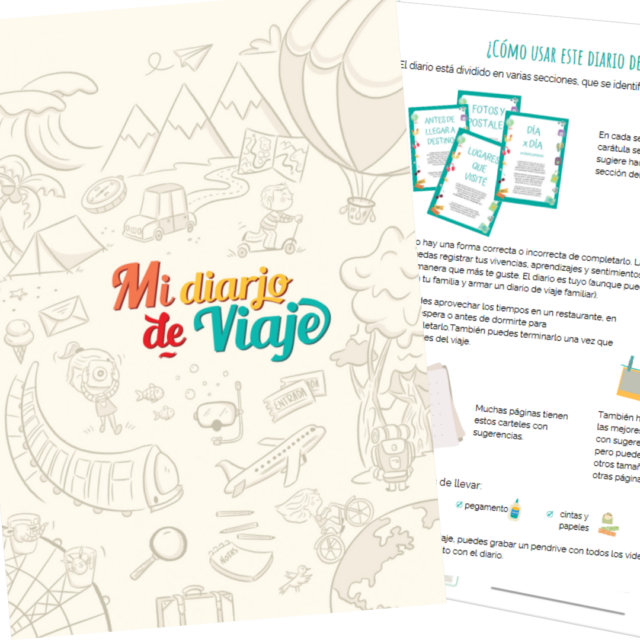 Diario de Viaje para niños y niñas (pdf imprimible) | Magia en el Camino